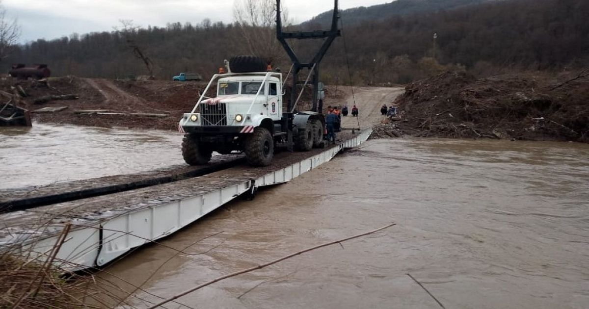 В Туапсинском районе восстановят временный механизированный мост ...