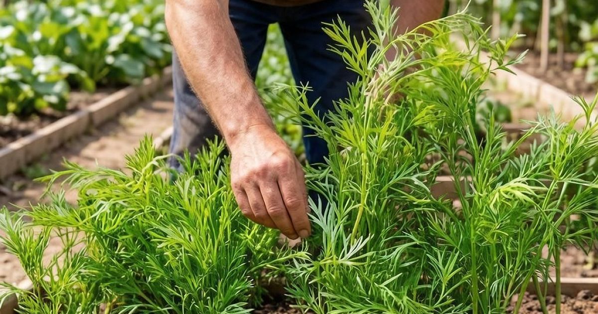 Укроп сею кучками, а не рядами: получаю сочную, ароматную зелень все ...